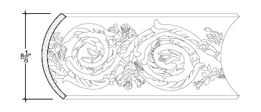 Plaster Scroll / DC808-01A • DecoCraft