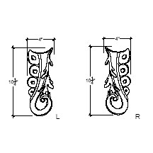 Plaster Scroll / DC808-09A • DecoCraft