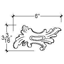 Plaster Scroll / DC808-21A • DecoCraft