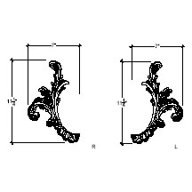Plaster Scroll / DC808-20A • DecoCraft